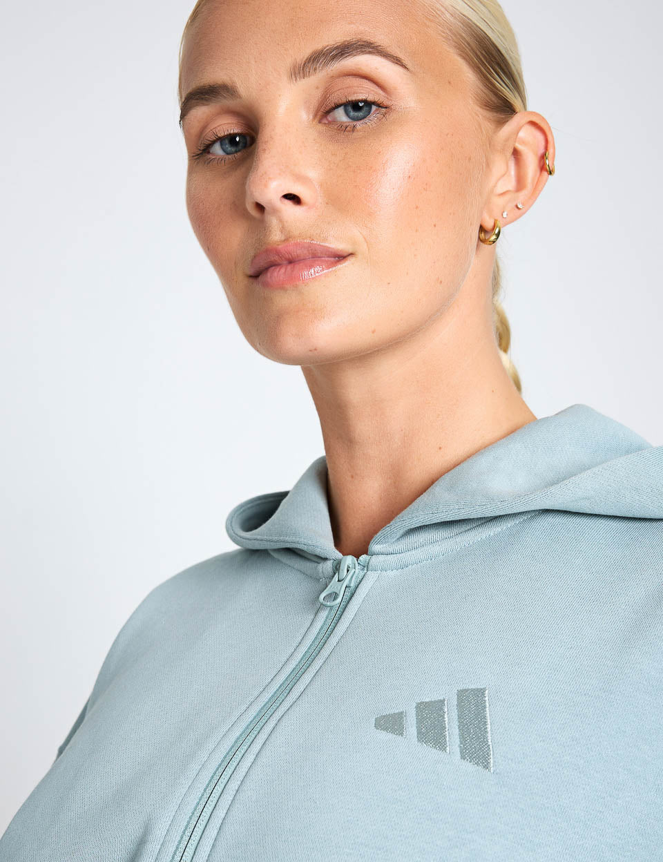 adidas | ALL SZN Fleece Full-Zip Hoodie -Wonder Sage | The Sports Edit