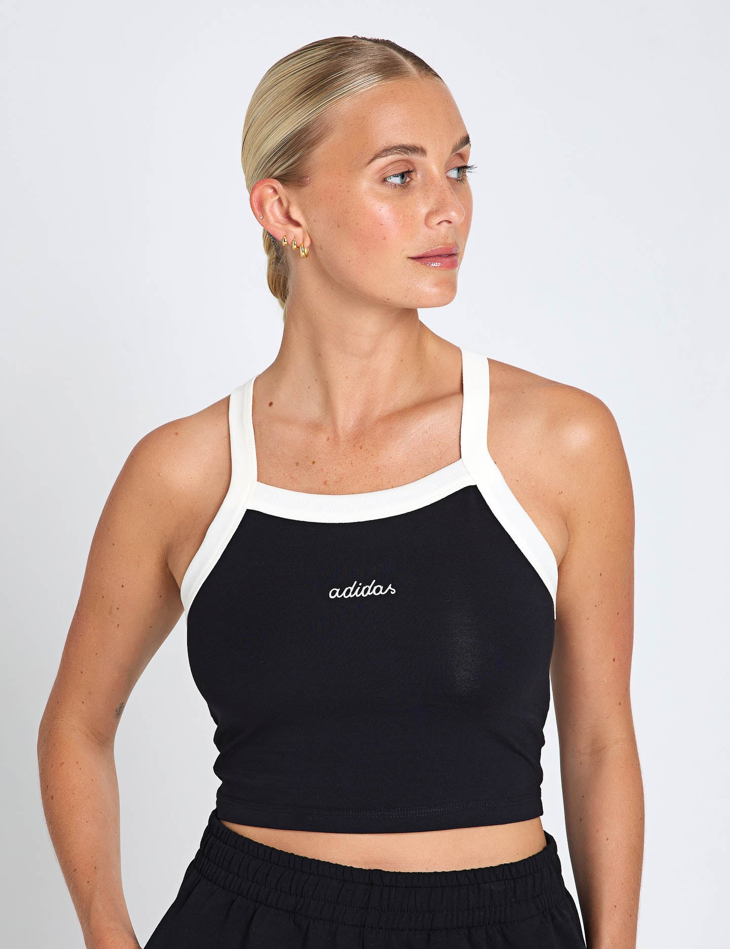 adidas | Seasonal Essentials Colorpop Tank - Black | The Sports Edit
