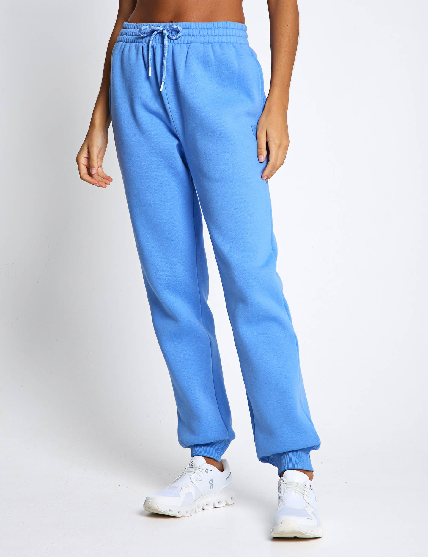 Lilybod | Millie Slim Fleece Track Pant - Azure Blue | The Sports Edit