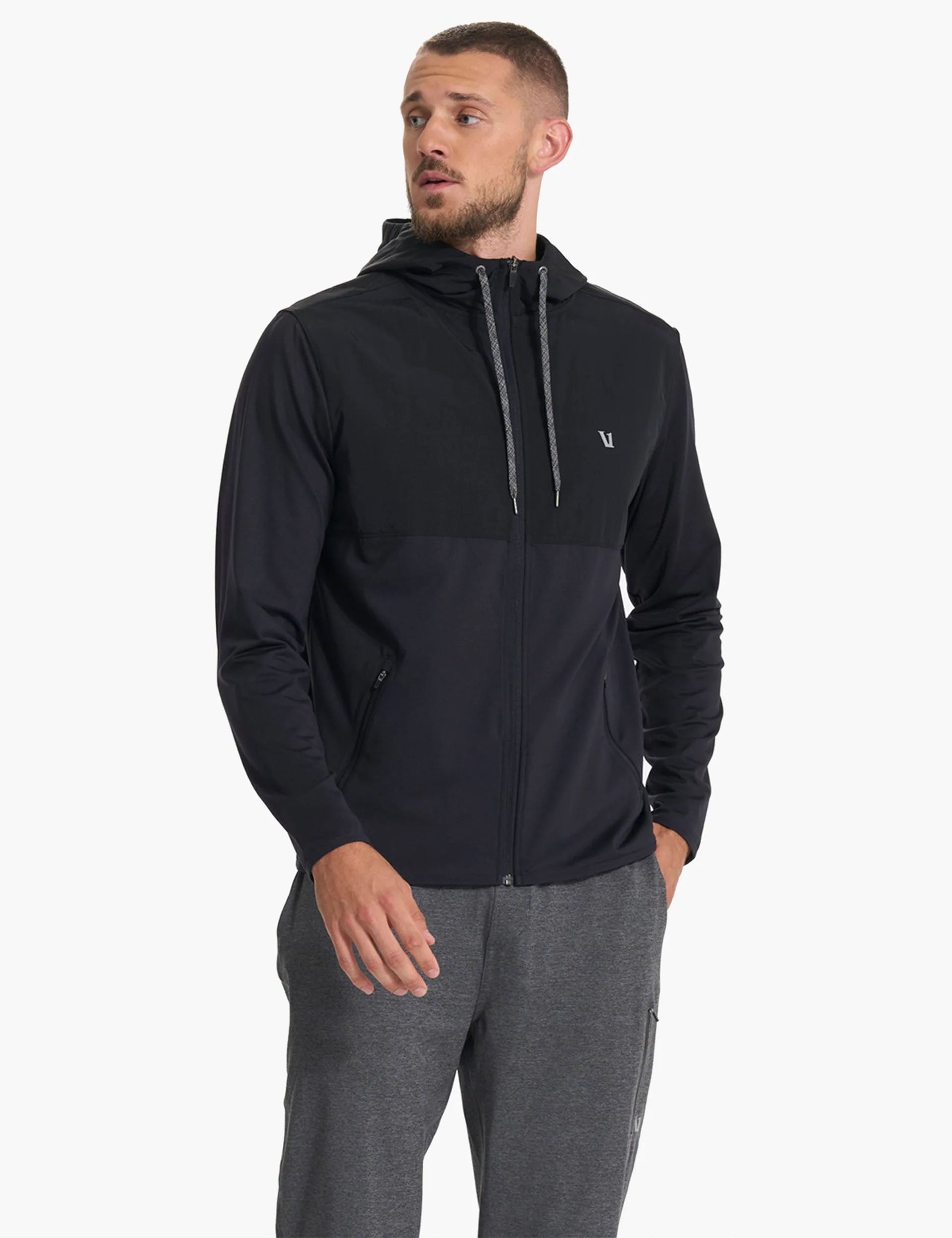 Vuori | Sunday Element Jacket - Black | The Sports Edit