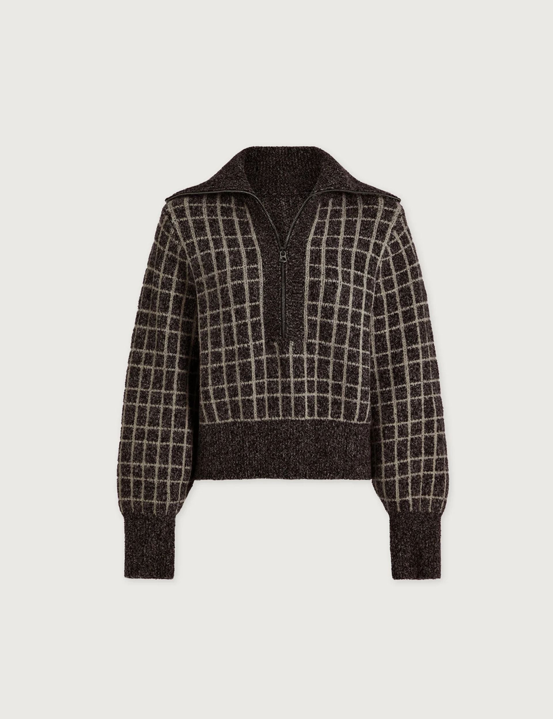 Varley | Furley Half Zip Knit - Charcoal Marl | The Sports Edit