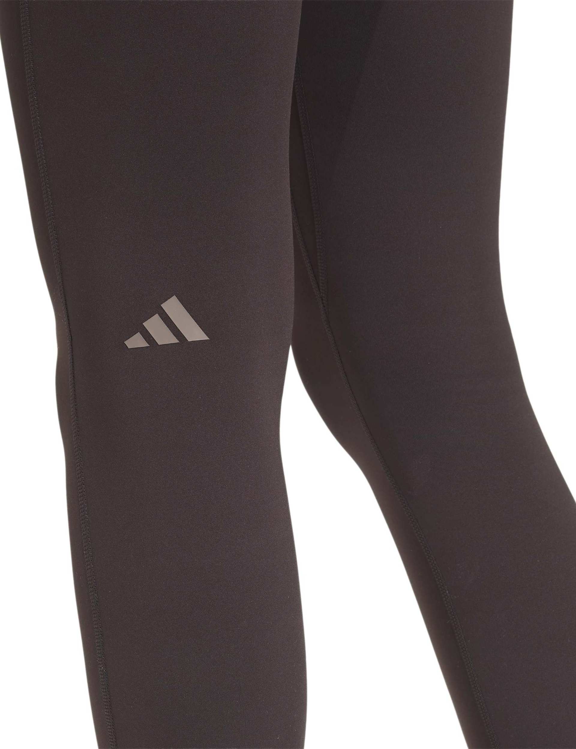 adidas | Studio All Me 7/8 X-Over Leggings - Coffee | The Sports Edit
