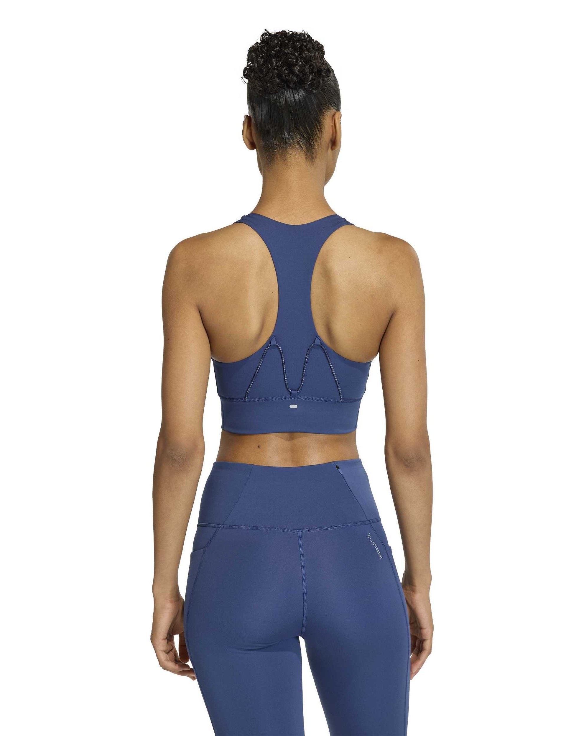 adidas | adi365 Running Pocket Medium Bra - Indigo | The Sports Edit
