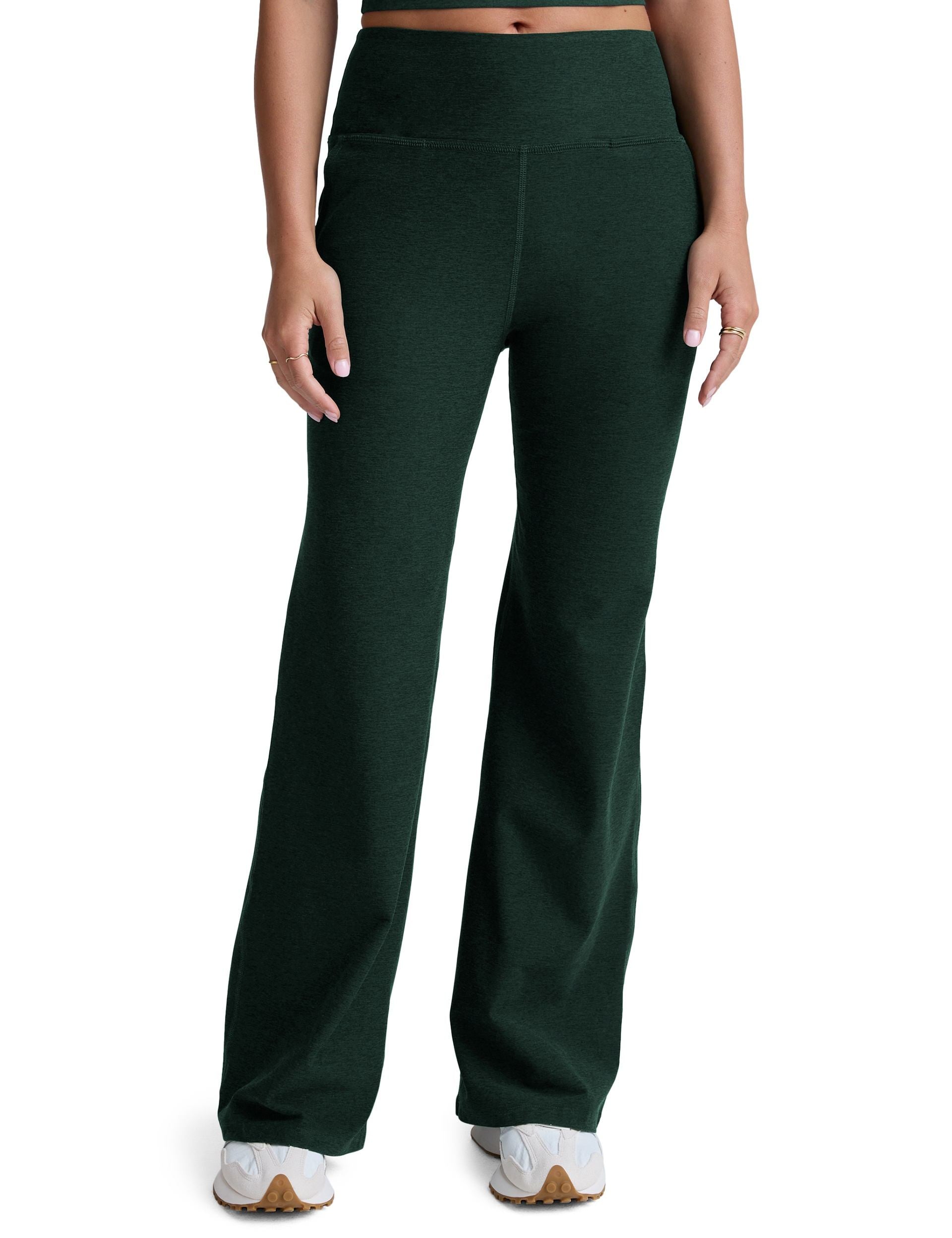 Beyond Yoga | Laid Back Wide Leg Pant - Spruce Green | The Sports Edit