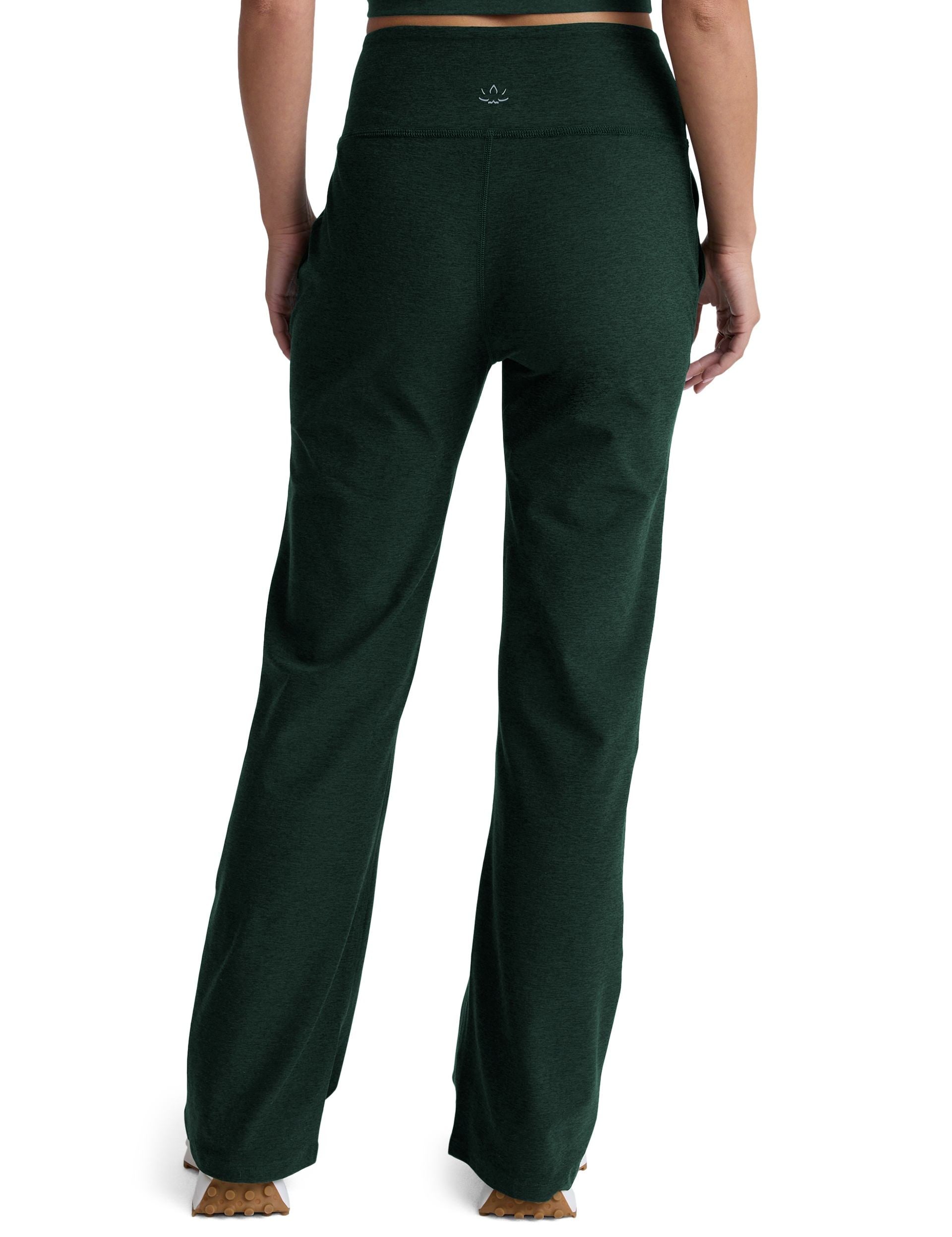 Beyond Yoga | Laid Back Wide Leg Pant - Spruce Green | The Sports Edit