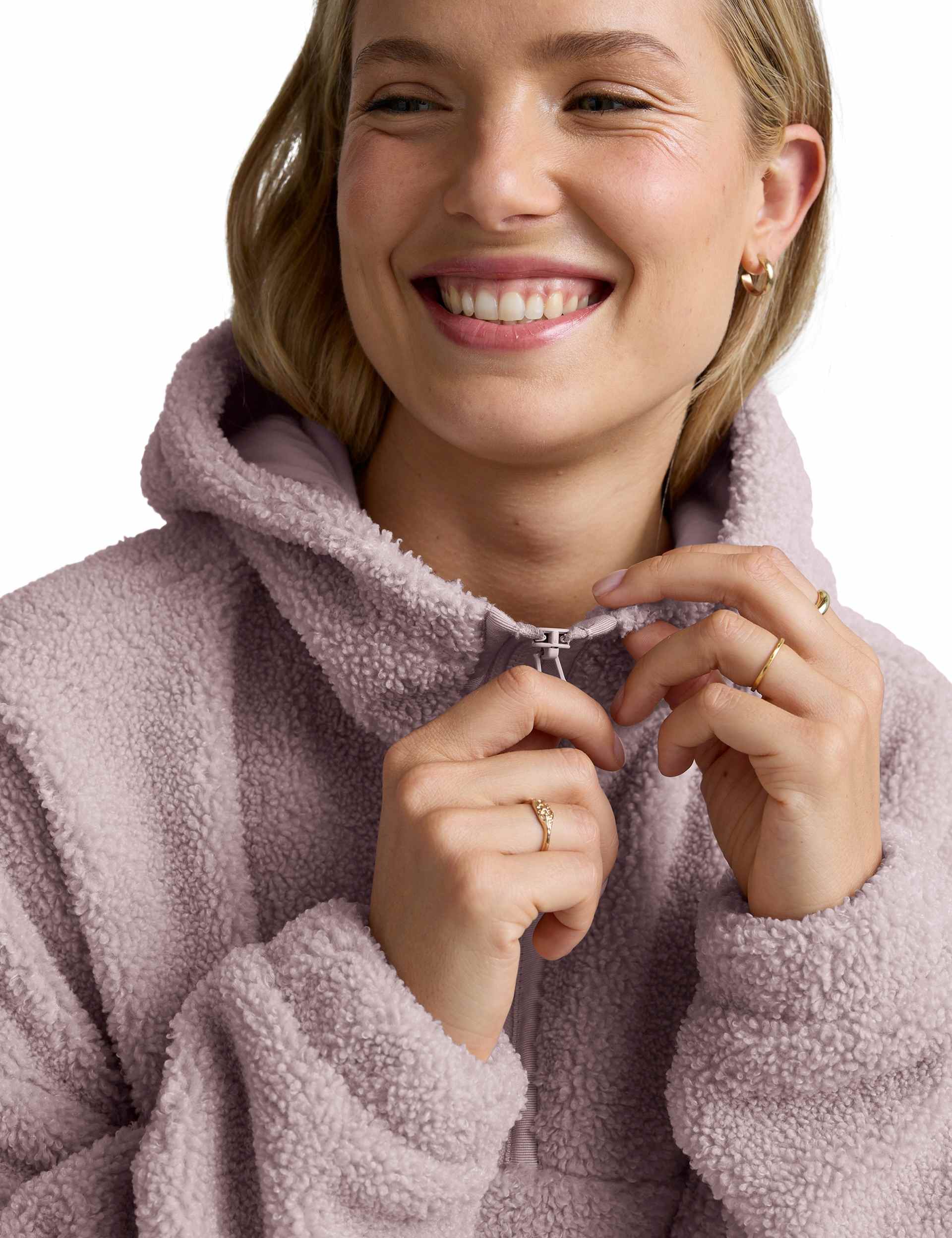 Beyond Yoga | Unity 1/4 Zip Hoodie - Pale Pink | The Sports Edit