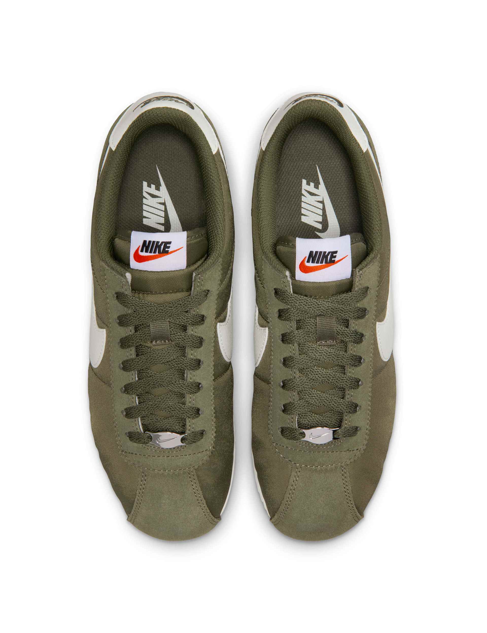 Nike | Cortez Textile Shoes - Medium Olive/Sail | The Sports Edit