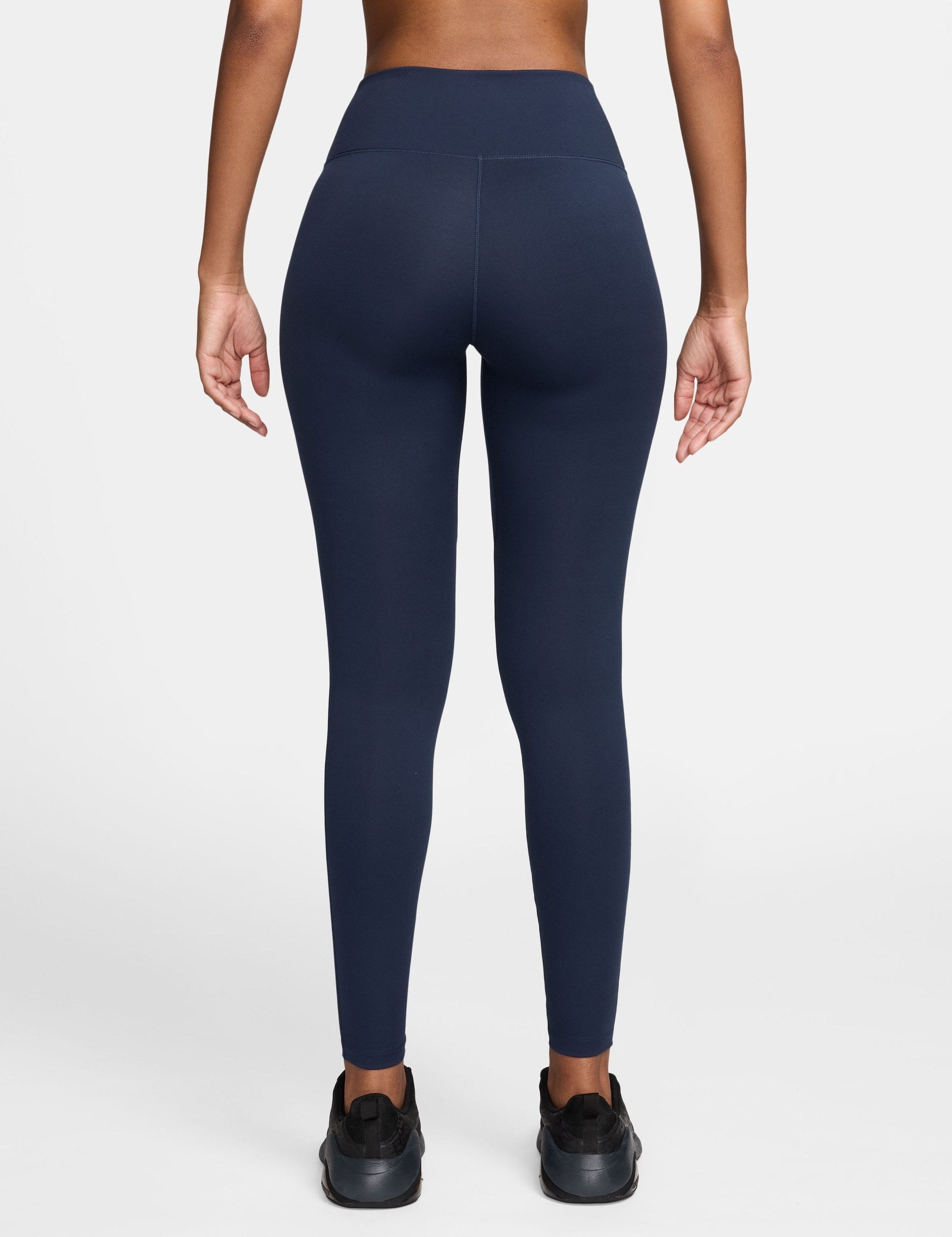 Nike | One Seamless Front High Leggings - Navy | The Sports Edit