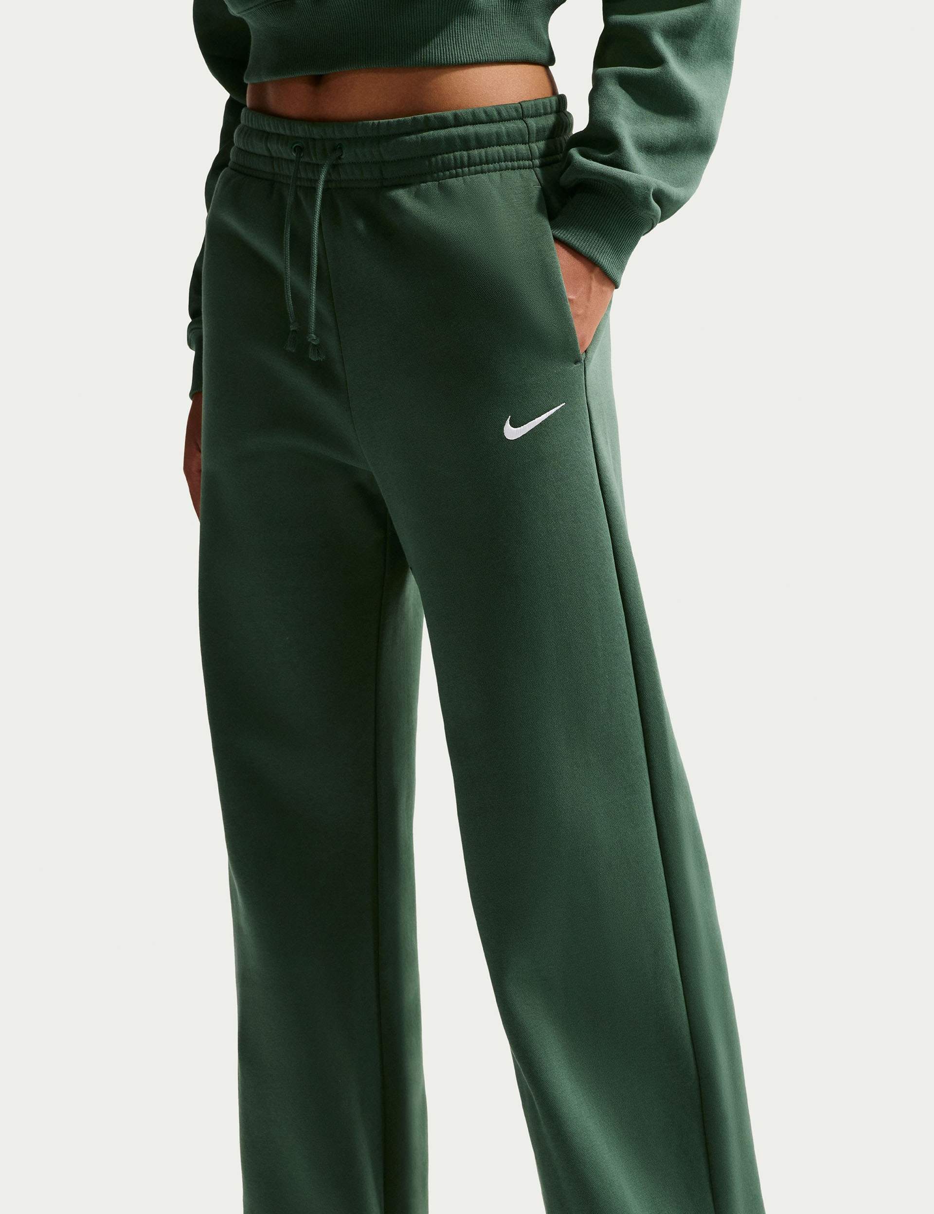 Nike | Sportswear Phoenix Fleece High Pants - Fir | The Sports Edit