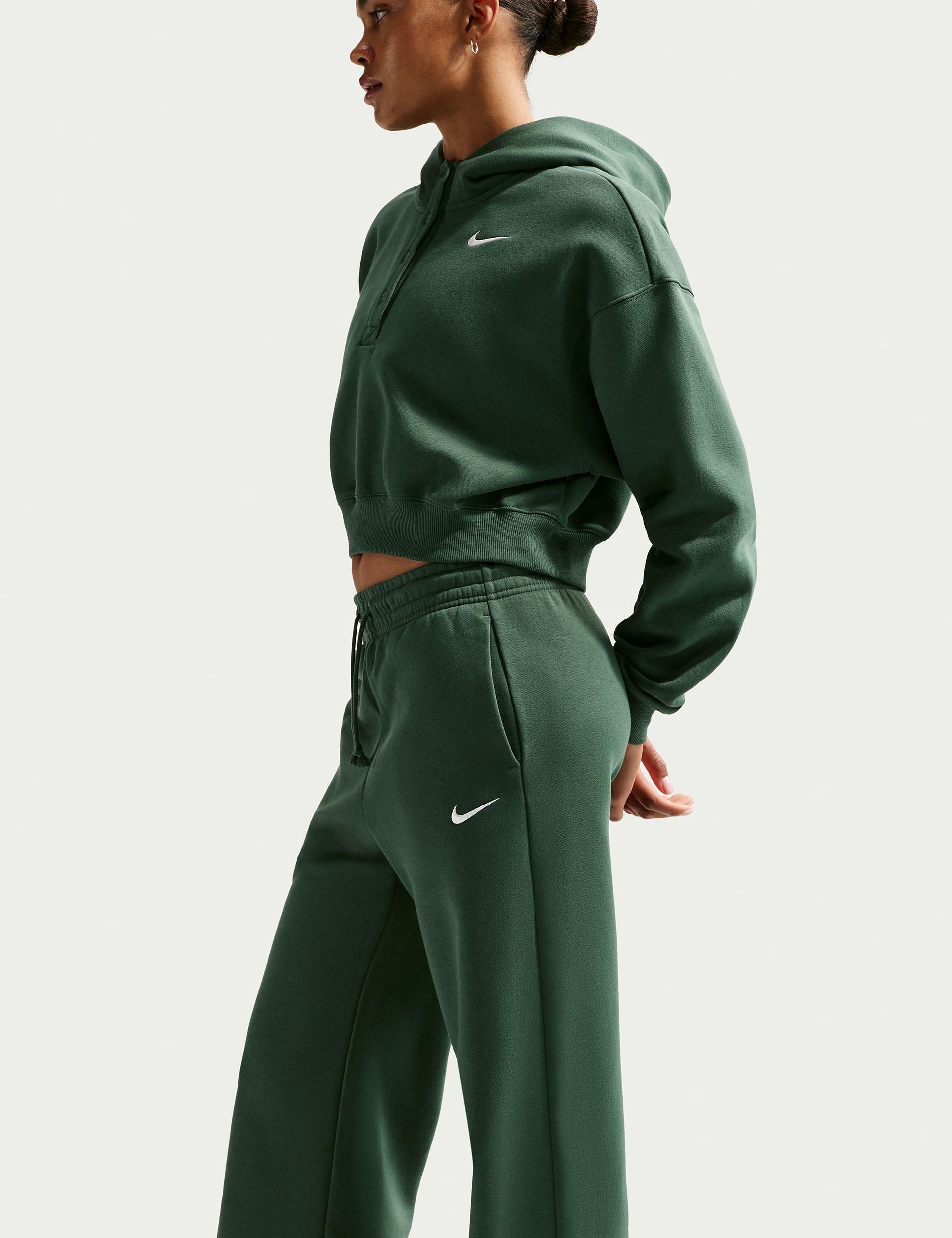 Nike | Sportswear Phoenix Fleece High Pants - Fir | The Sports Edit