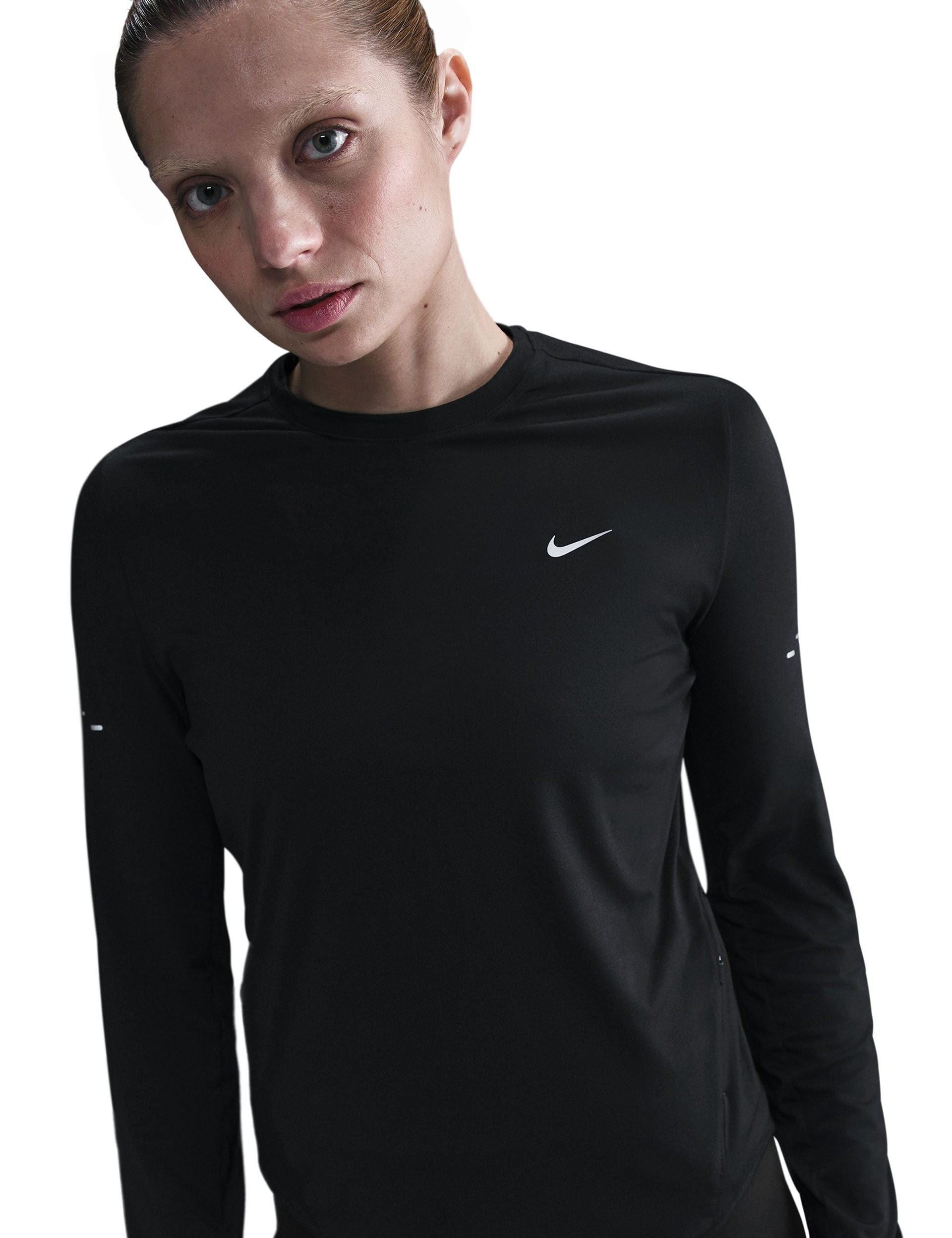 Nike | Swift UV Long-Sleeve Running Top - Black | The Sports Edit