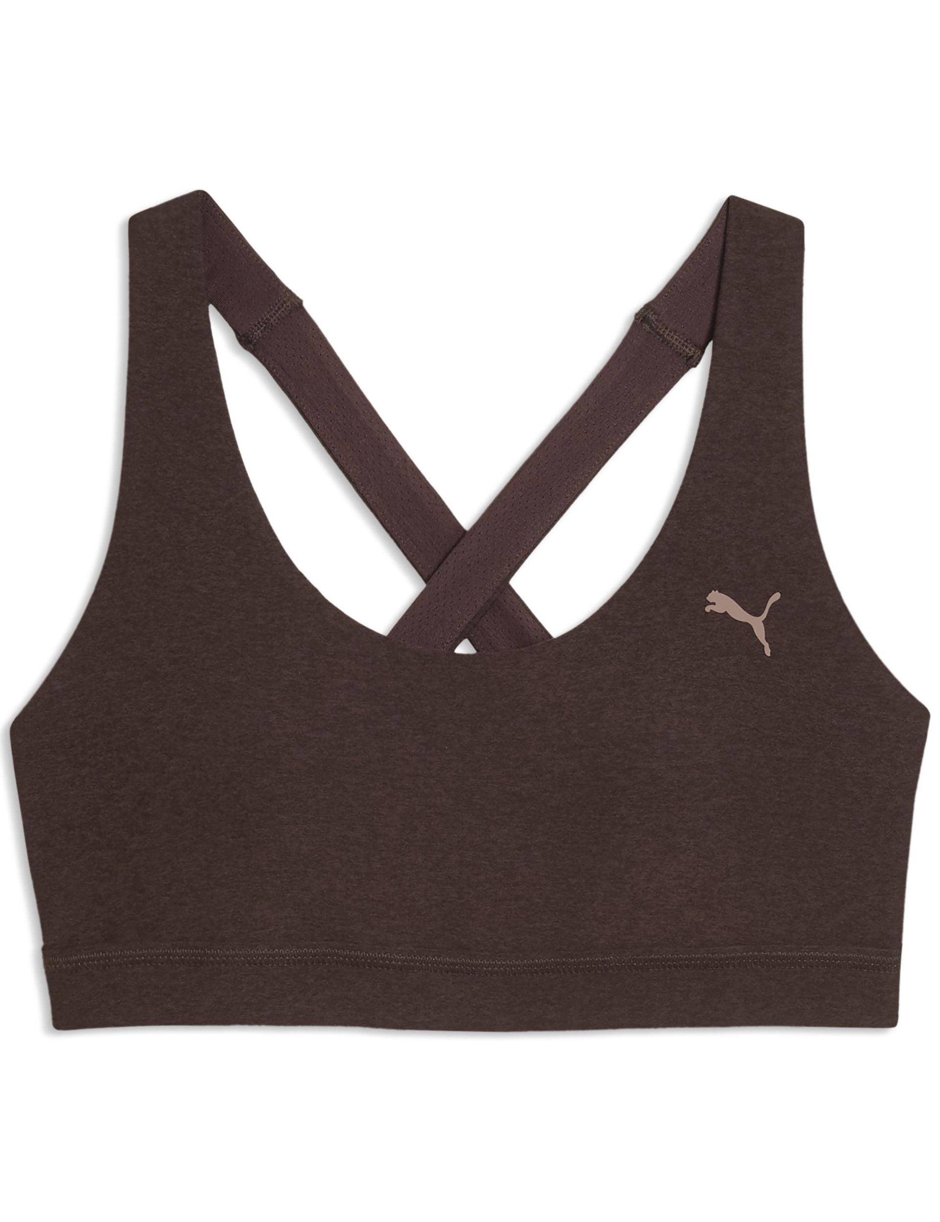 PUMA | Cloudspun Training Bra - Mid Chocolate Brown | The Sports Edit