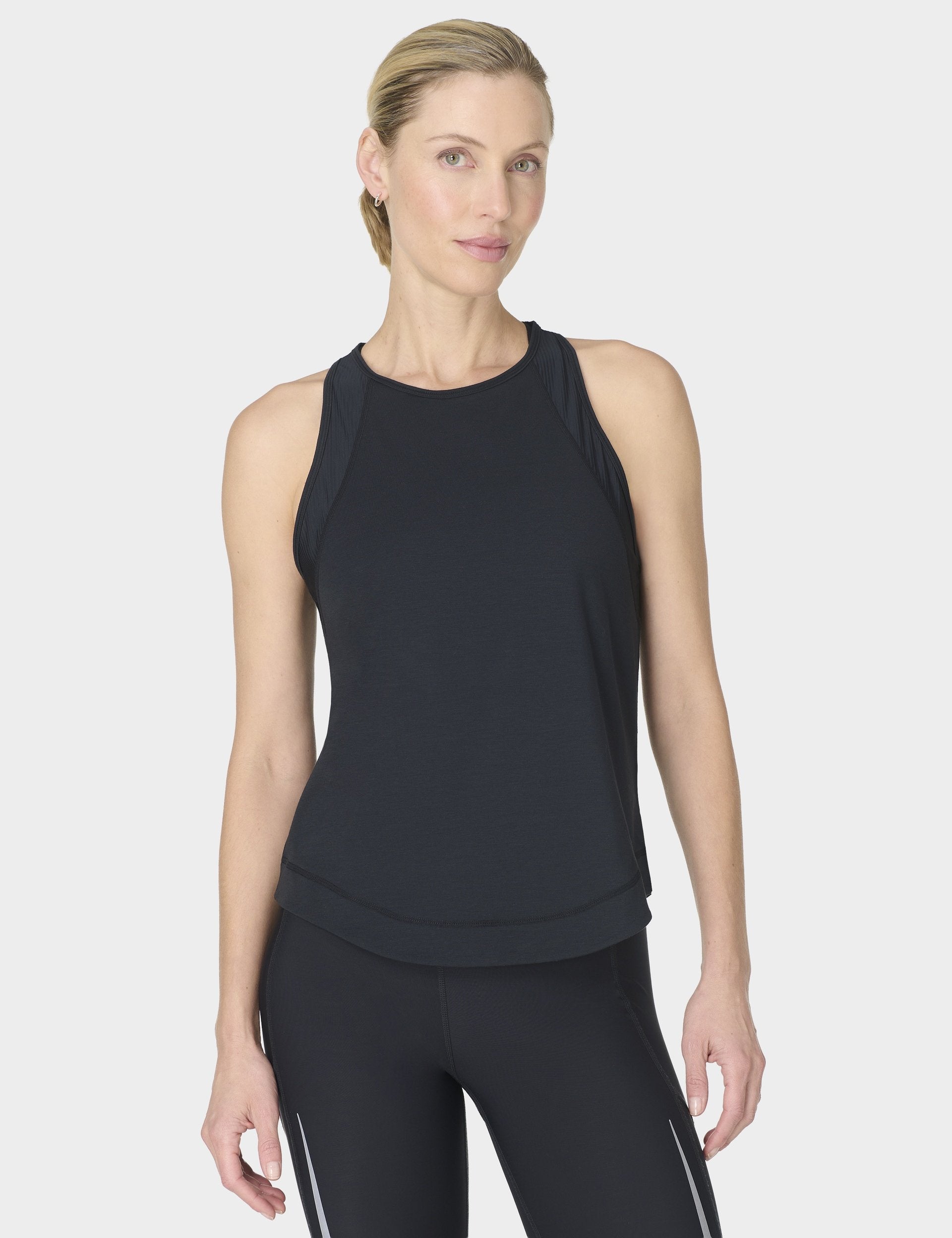 Sweaty Betty | Breathe Easy Mesh Run Vest Top -Black | The Sports Edit