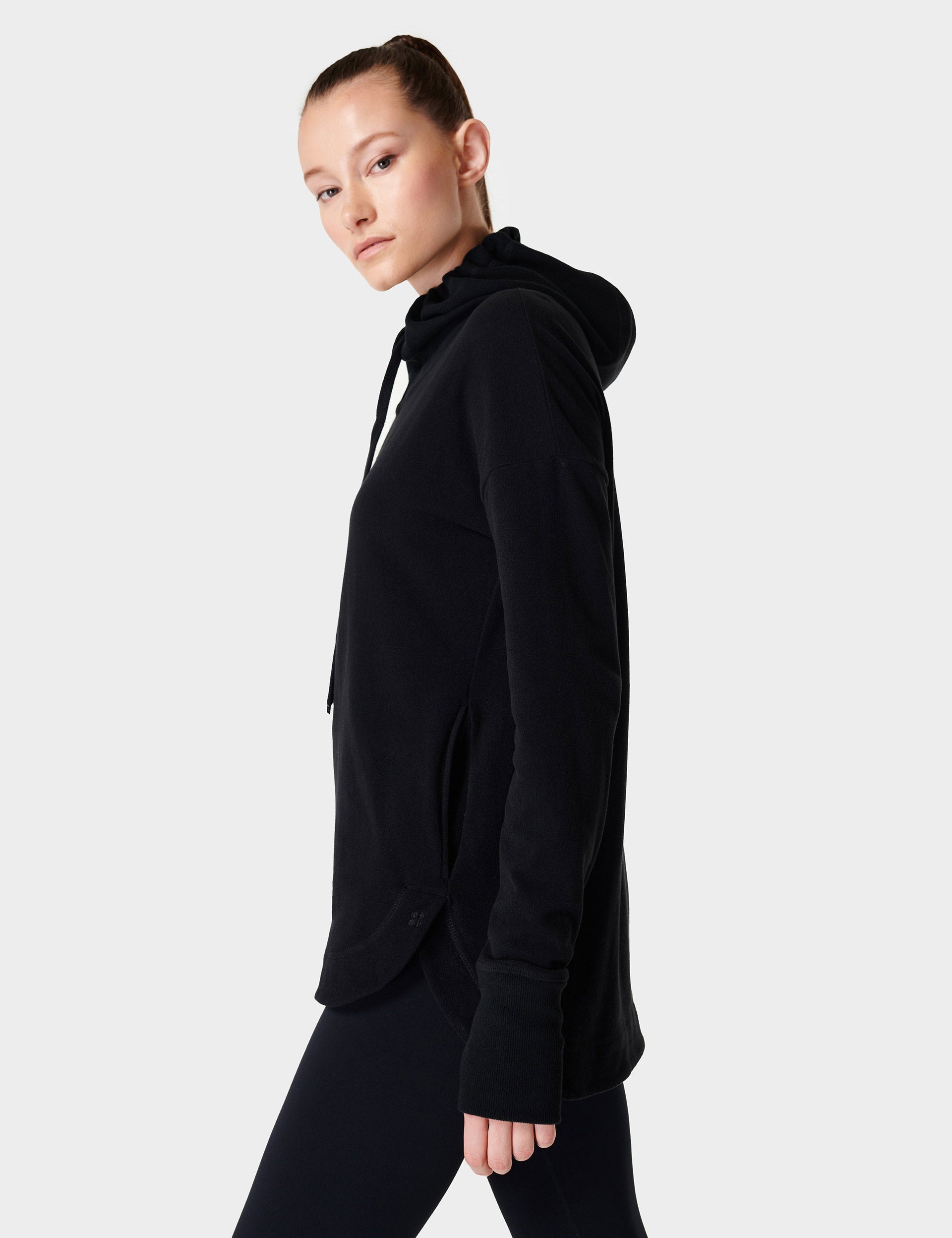Sweaty Betty | Escape Italian Fleece Hoody - Black | The Sports Edit