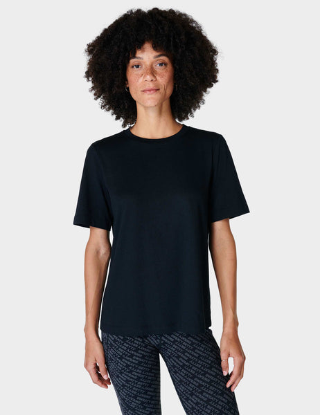 Sweaty Betty | Essential Crew Neck T-Shirt - Black | The Sports Edit