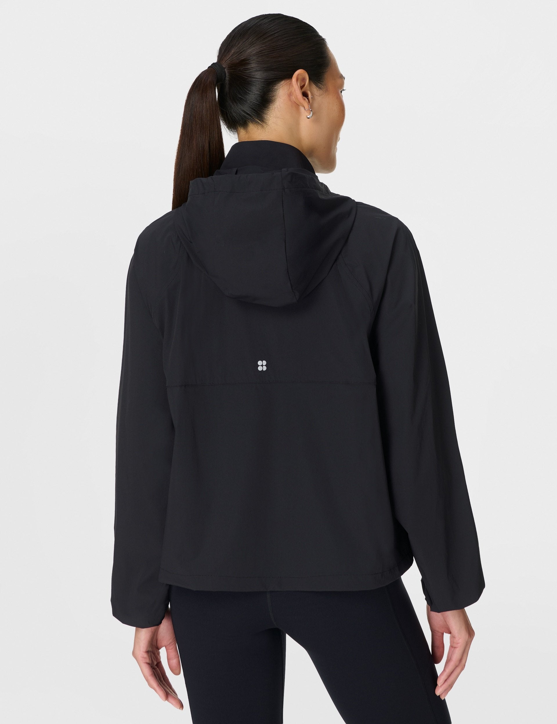Sweaty Betty | Runners High Packaway Jacket - Black | The Sports Edit