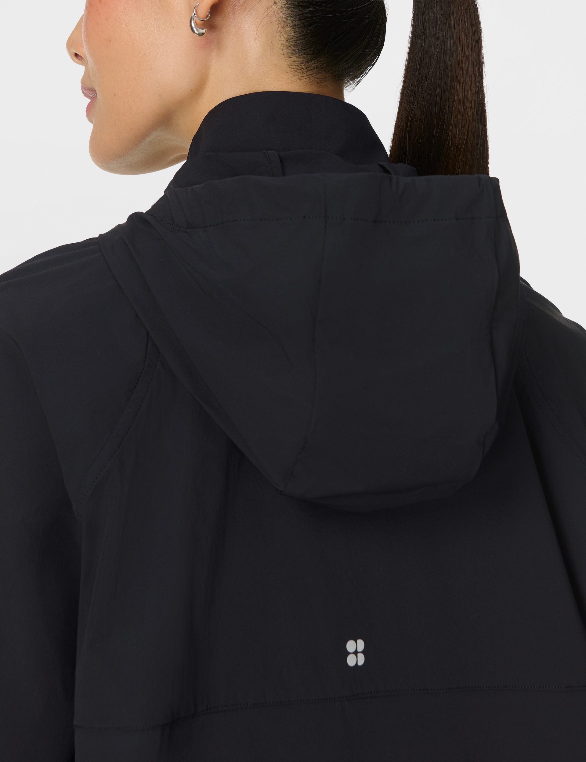 Sweaty Betty | Runners High Packaway Jacket - Black | The Sports Edit
