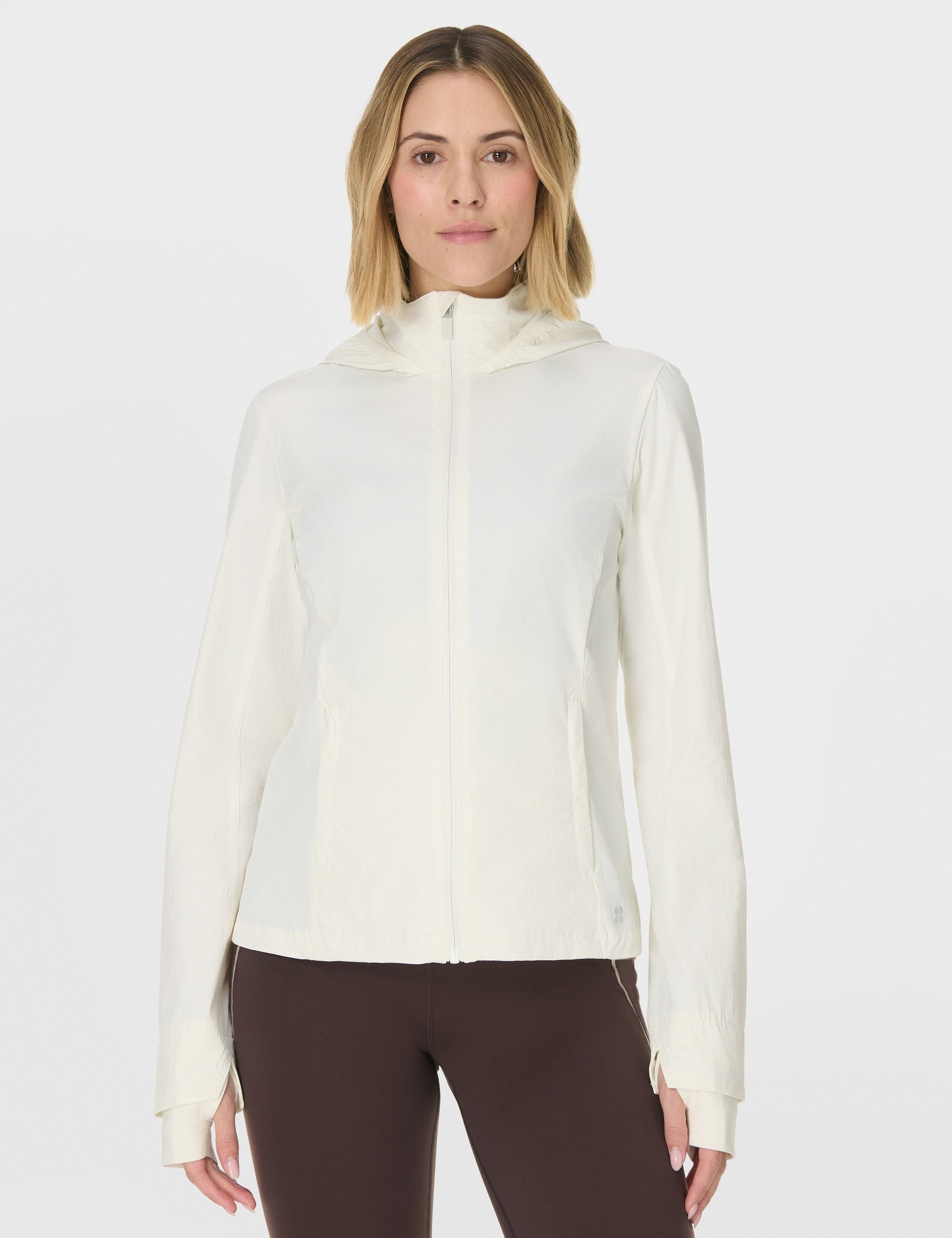 Sweaty Betty | Ultimate Water Resistant Jacket White | The Sports Edit