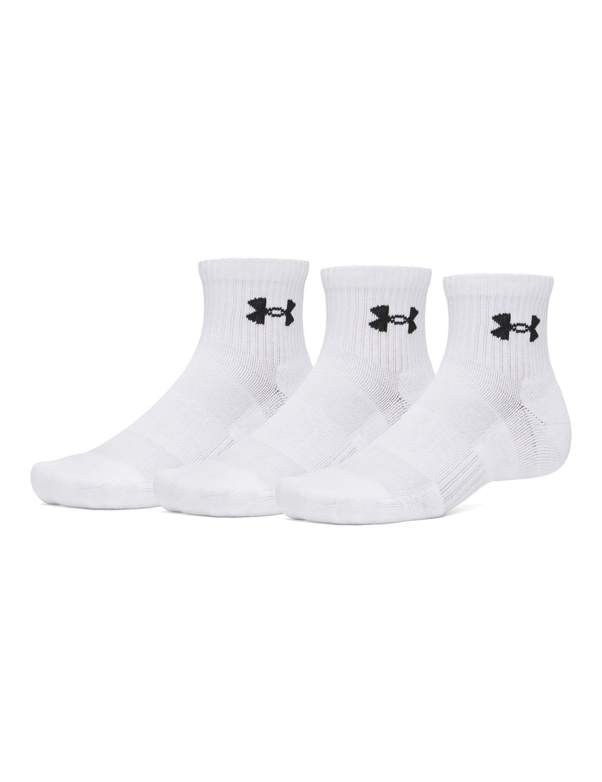 Under Armour | Performance Cotton 1/4 Socks - White | The Sports Edit