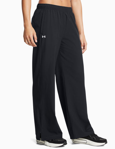 Under Armour Rival Wide Leg Pants Black White The Sports Edit