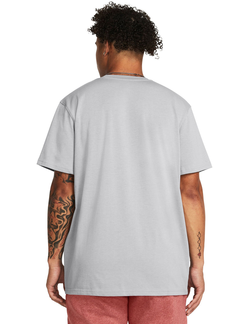 Under Armour | Heavyweight Armour Label Tee - Grey | The Sports Edit