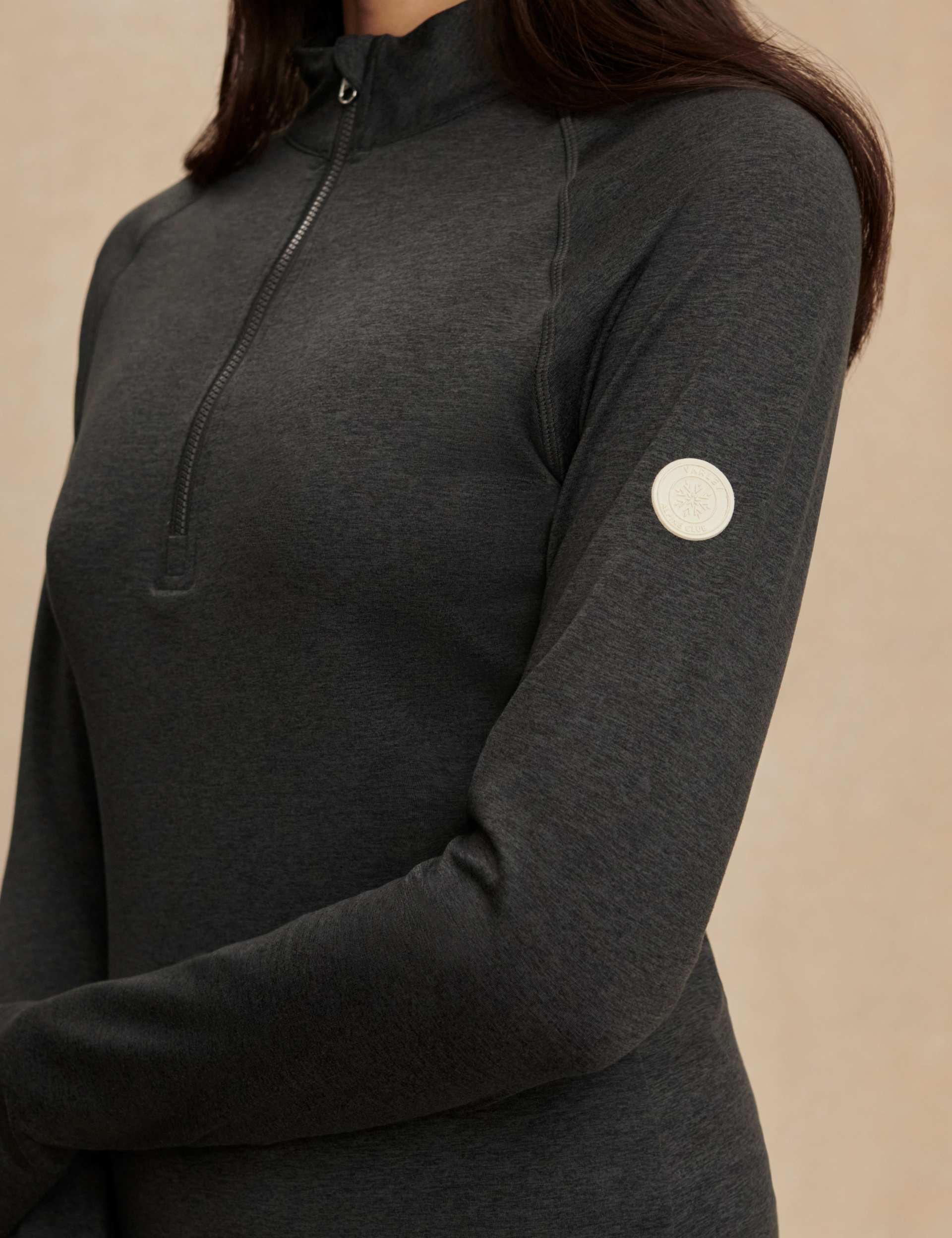 Varley | Always Warm Half-Zip Base Layer Top - Black | The Sports Edit