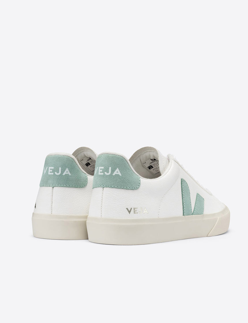 VEJA Campo White Matcha Women's Trainers | The Sports Edit